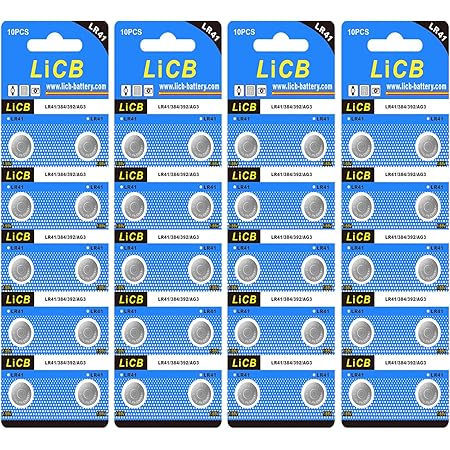 Amazon.com: LiCB 40 Pack LR41 AG3 392 384 Batteries,Long-Lasting & Leak ...