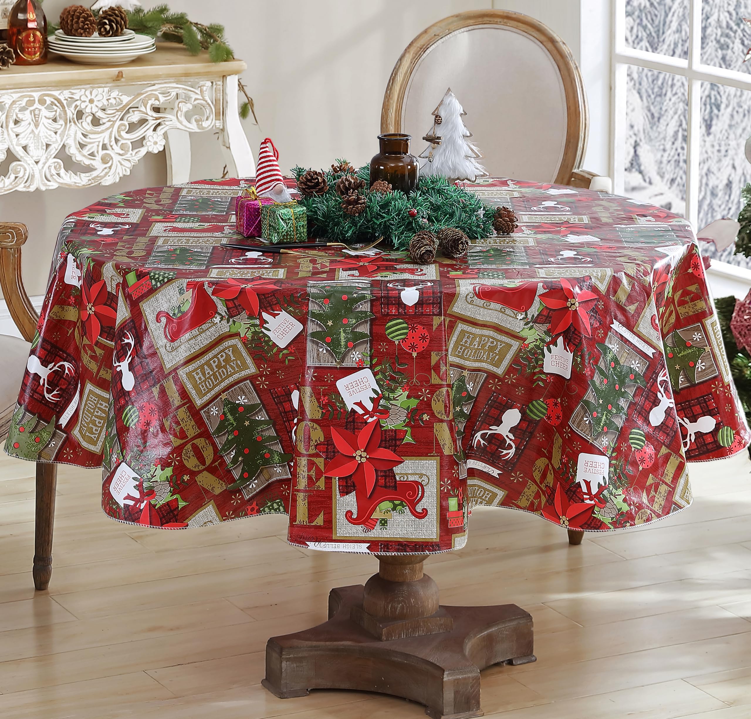 Snapklik.com : Newbridge Red Sleigh Bells Ring Country Rustic Vinyl ...
