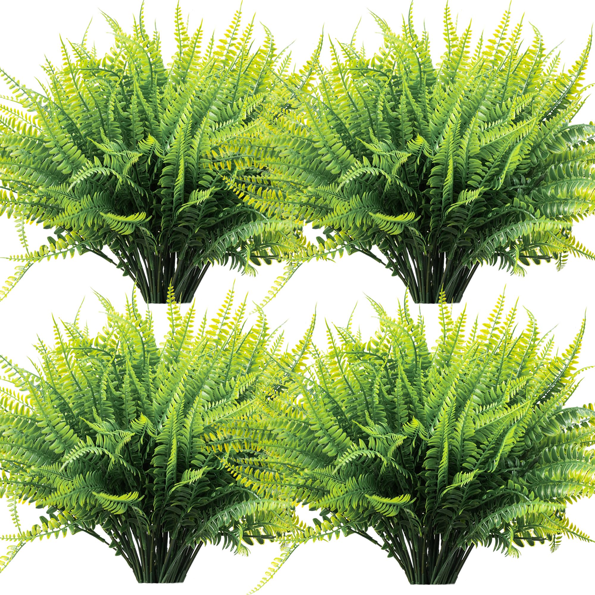 Amazon.com: 24 Pcs Artificial Boston Ferns Fake Plants for Outdoors ...