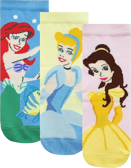 Disney Princess Socks 3 Pack | Girls Socks for The Little Mermaid ...