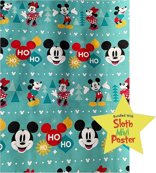 Amazon.com: D8 Disney's Mickey Mouse Christmas Gift Wrapping Paper 20 ...