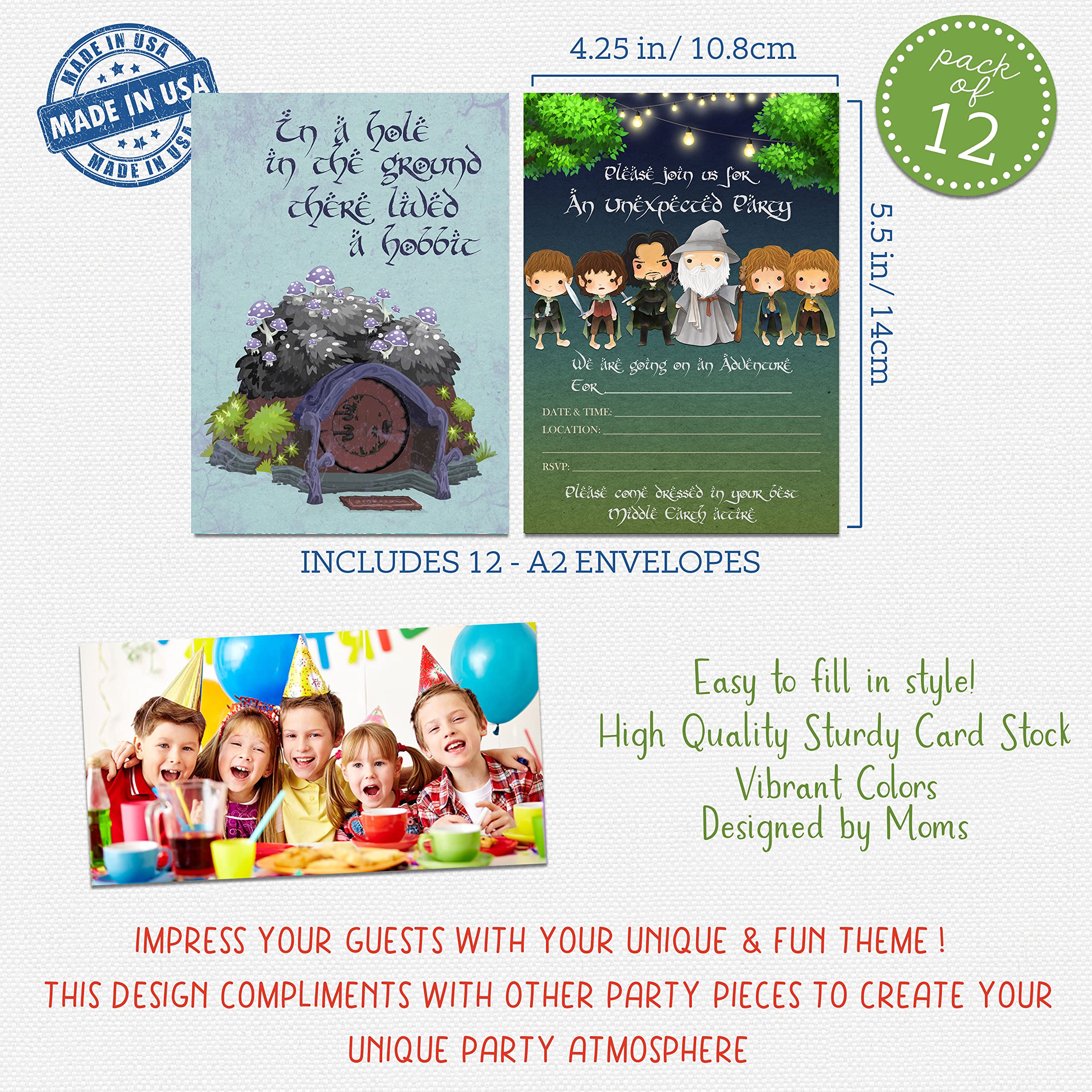 Hobbit Birthday Party Invitations I Liked Learning The Lettering 🥰