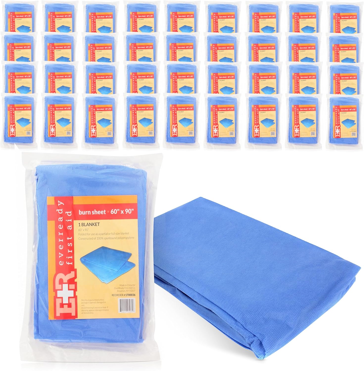 Amazon.com: Ever Ready First Aid Sterile Burn Sheet Blanket – 60”x 90 ...