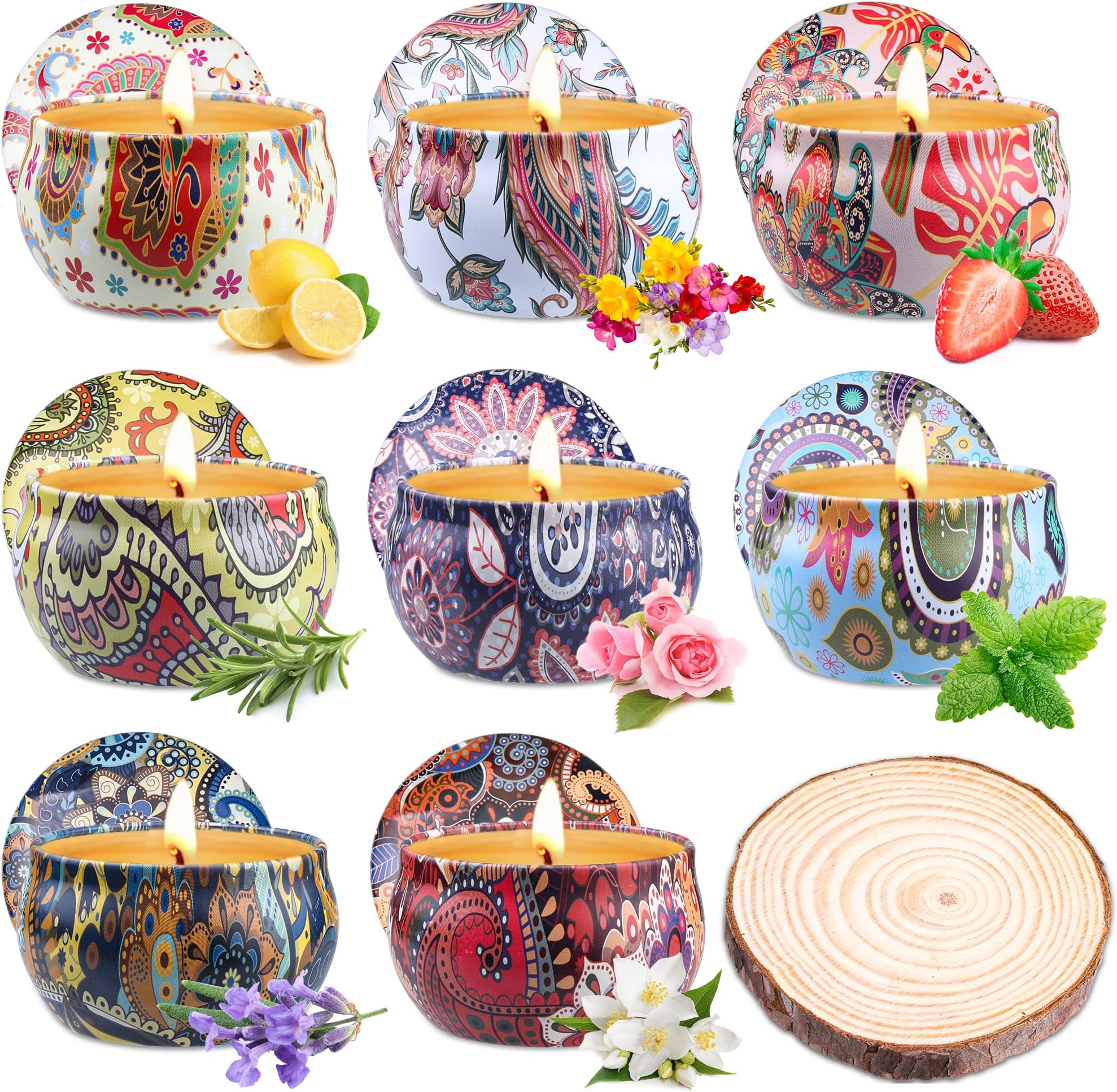 KEARLGMBH Candle Gifts for Women: Scented Candles Gift Basket for Mom ...