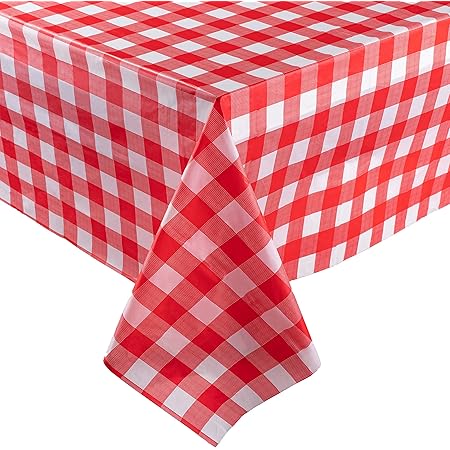 Amazon.com: AnapoliZ Plastic Checkered Tablecloth | 6 Pcs Pack - 54 ...