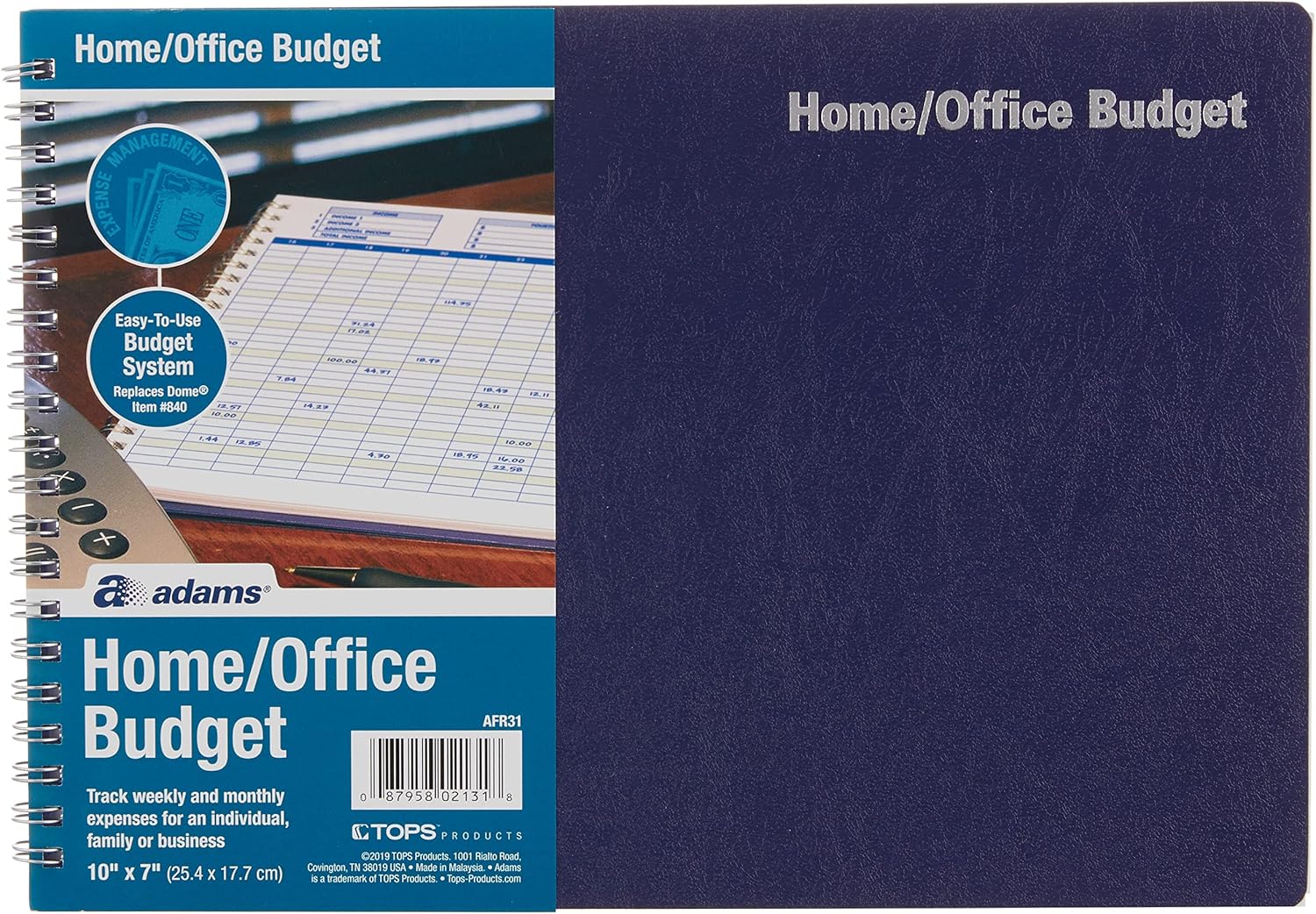 Adams Home Office Budget Book, Weekly/Monthly Format, 7 x 10 Inches ...