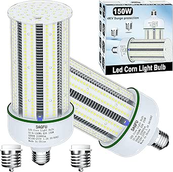 SAGFU 150W LED Corn Light Bulb,5000K Daylight White Corn cob led Light ...