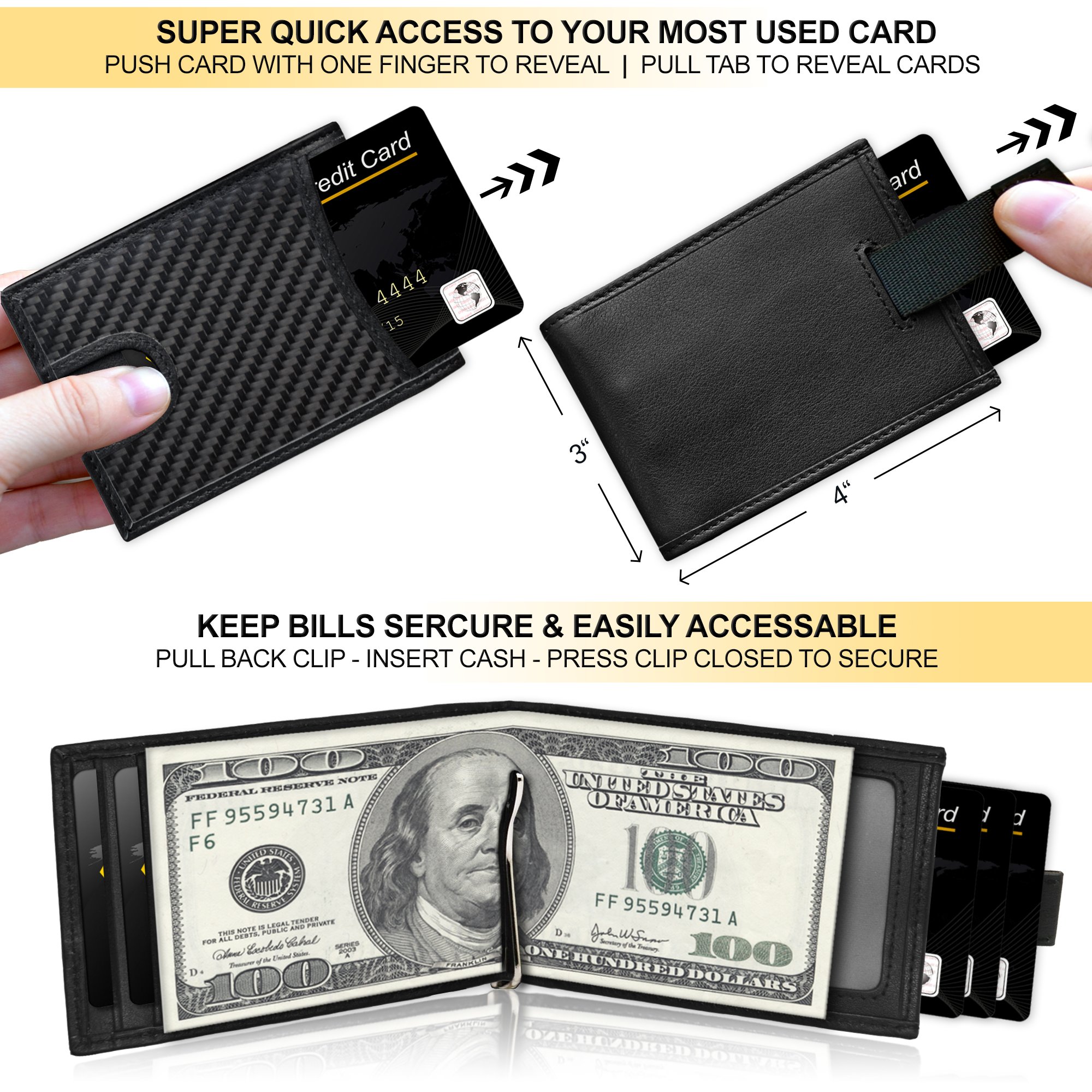 Snapklik.com : Fidelo Leather Bifold Mens Wallets - RFID High Capacity ...