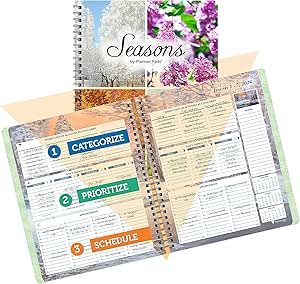 Planner Pad Spiral Bound 3-Tier Funnel Down 12 Month Organizer ...