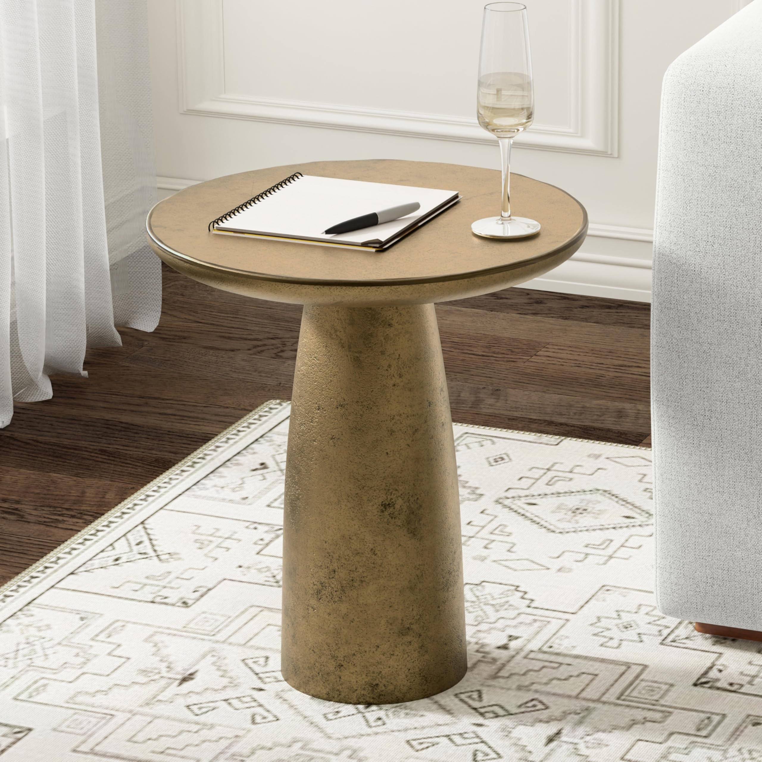 Snapklik.com : SIMPLIHOME Dominique Metal Accent Table - 18 Inch Wide ...