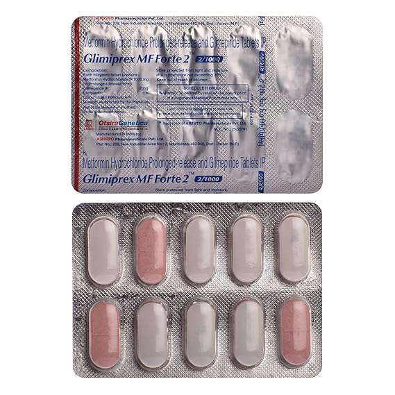 Glimiprex MF Forte 2 - Strip of 10 Tablets : Amazon.in: Health ...