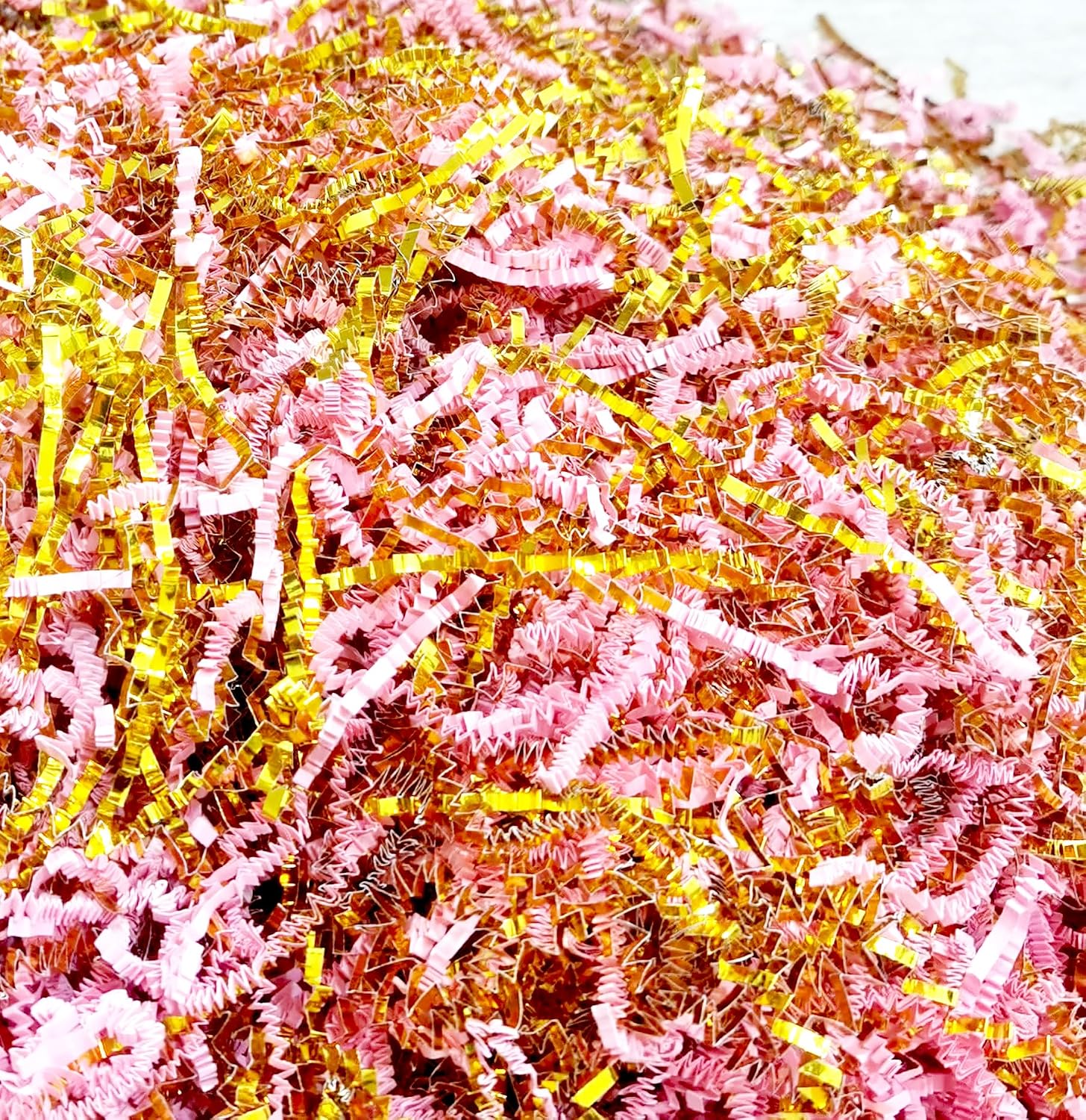 Amazon.com: PUROSUR Crinkle Cut Paper Shred Filler Pink & Gold for Gift ...