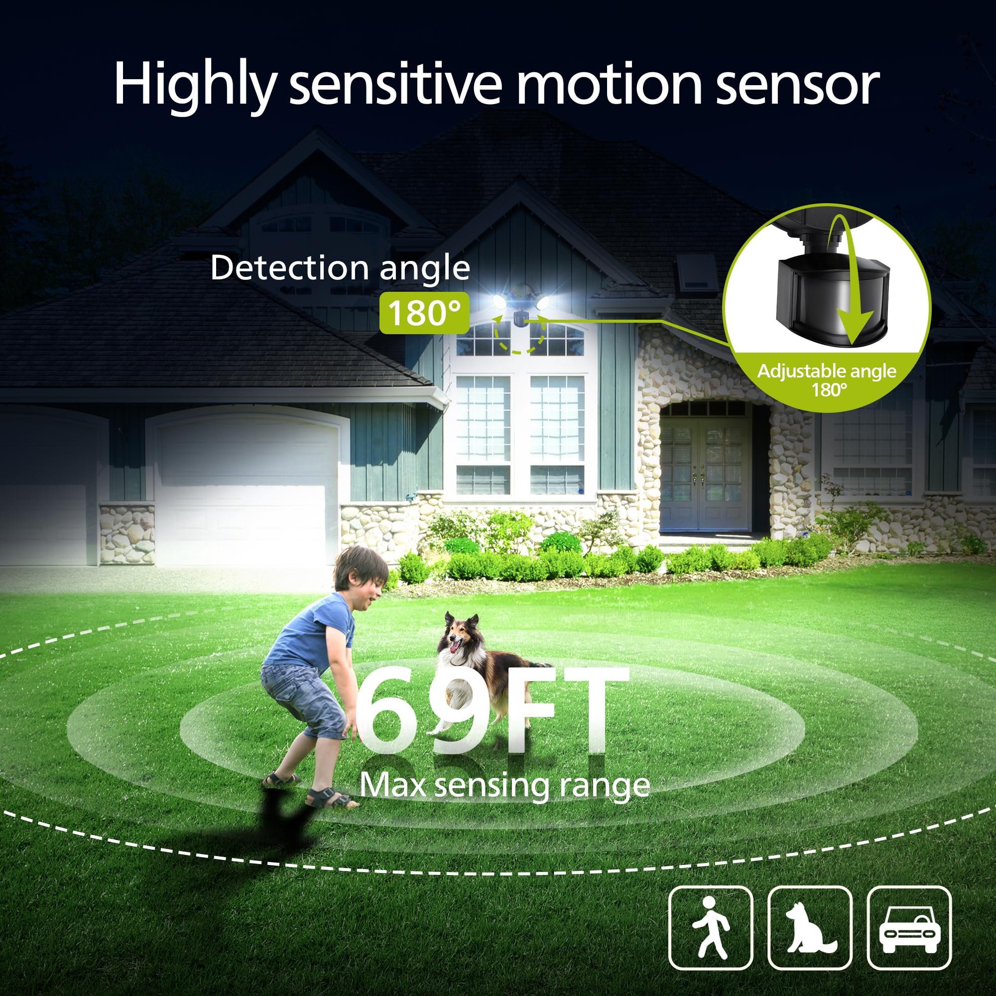 Snapklik.com : Philips 44W 4200 Lm Motion Sensor LED Security Light ...
