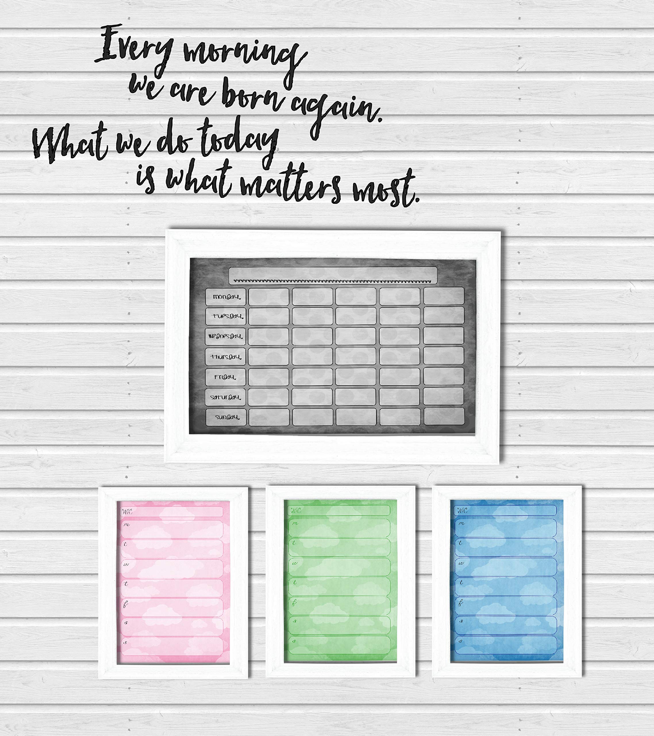 Kids Reward Chart, Dry Wipe Planner, Kids Daily Checklist, Routine ...