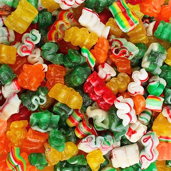 Amazon.com : Old Fashion Hard Christmas Ribbon Candy Bulk - Thin Baby ...