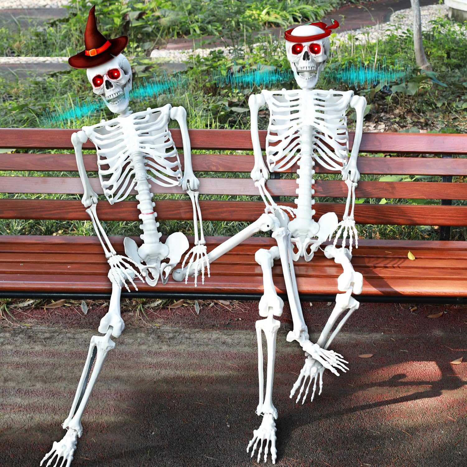 Amazon.com: 2-Pack 5.4ft Halloween Skeleton Decor Full Body Human ...