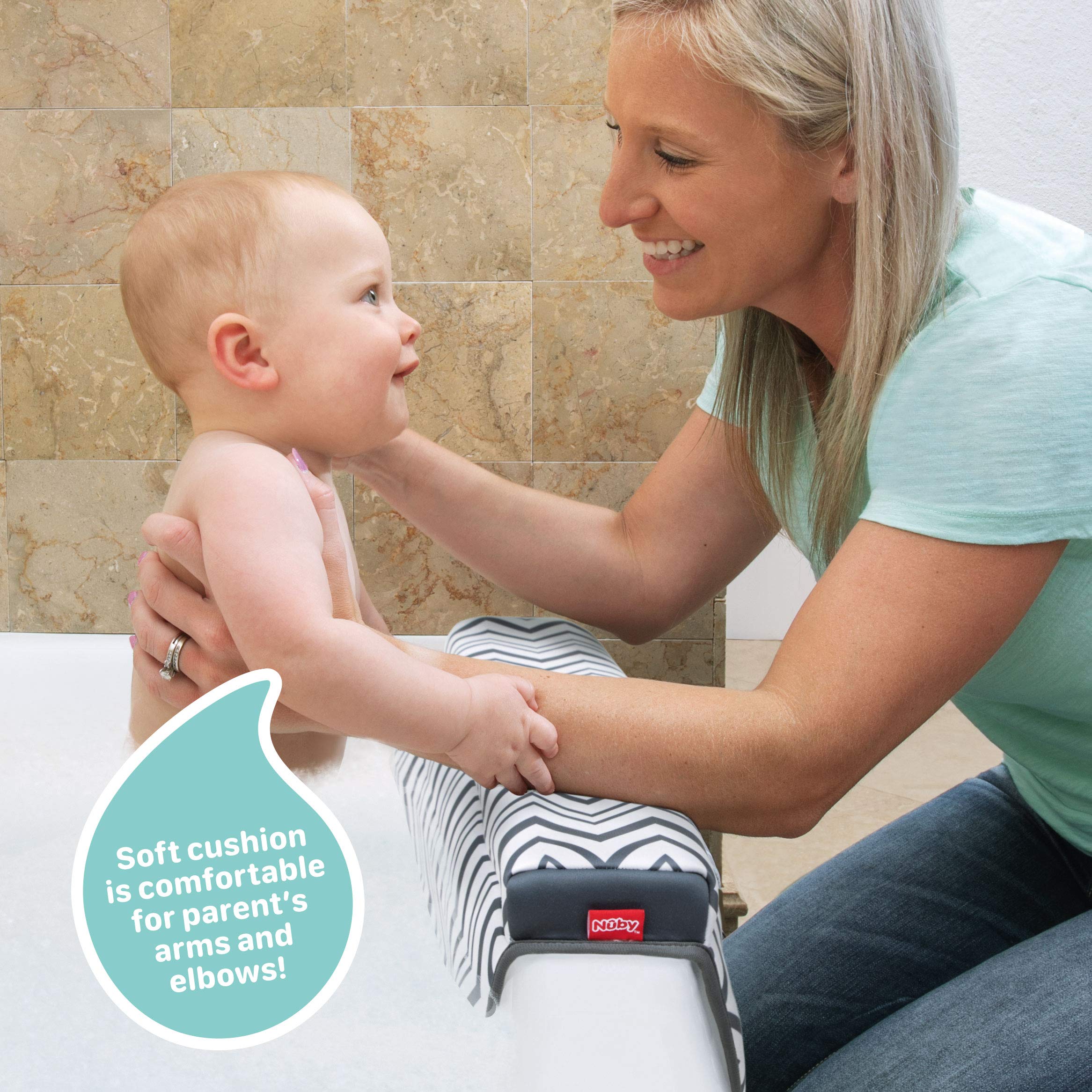 Nuby Padded Bath Arm & Elbow Support Rest for Parents, Water Resistant