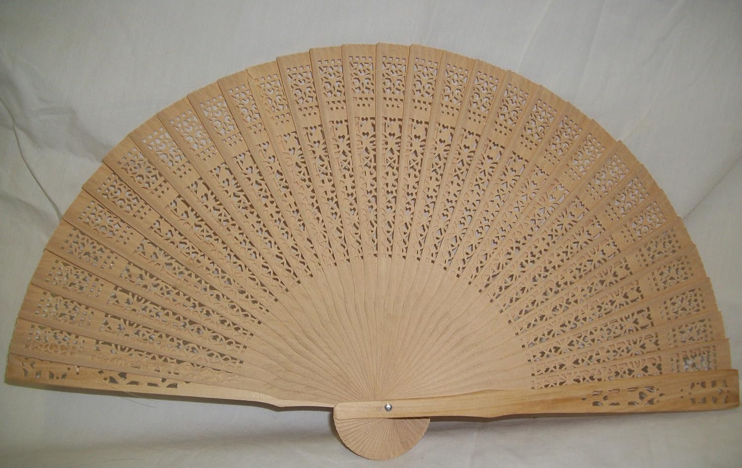 Amazon.com: Set of 4 Decoratively Carved Wooden Hand Fans : Everything Else