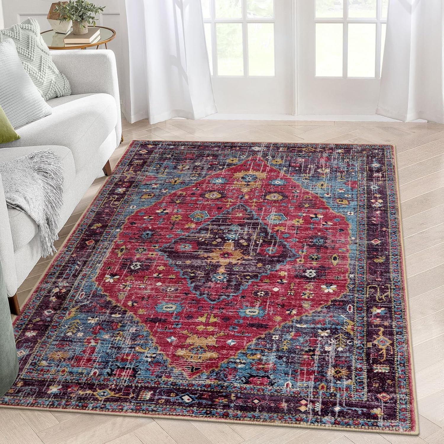 Amazon.com: Lahome Machine Washable 5x7 Area Rugs for Bedroom, Living ...