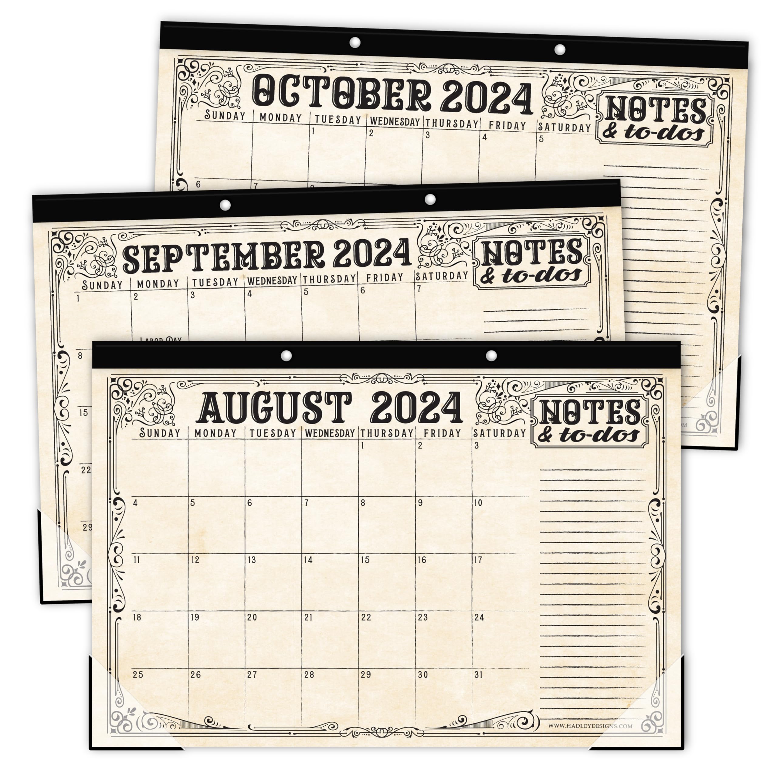 Vintage Teacher Desk Calendar 2024 2025 Academic Desk Calendar 2024 ...