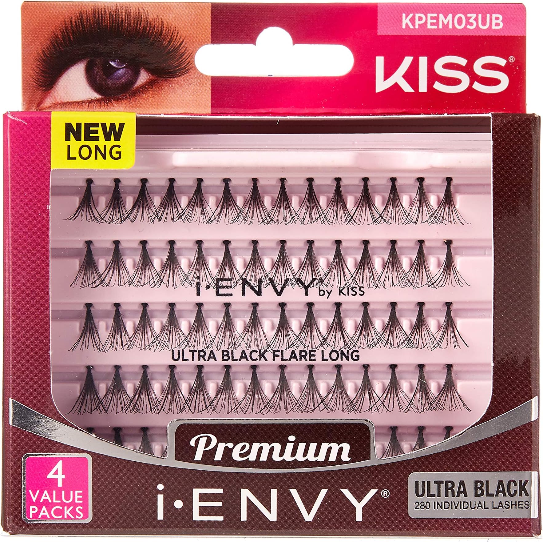 Amazon.com: i-ENVY 20D Extension Cluster Individual Lashes (Extra Long ...
