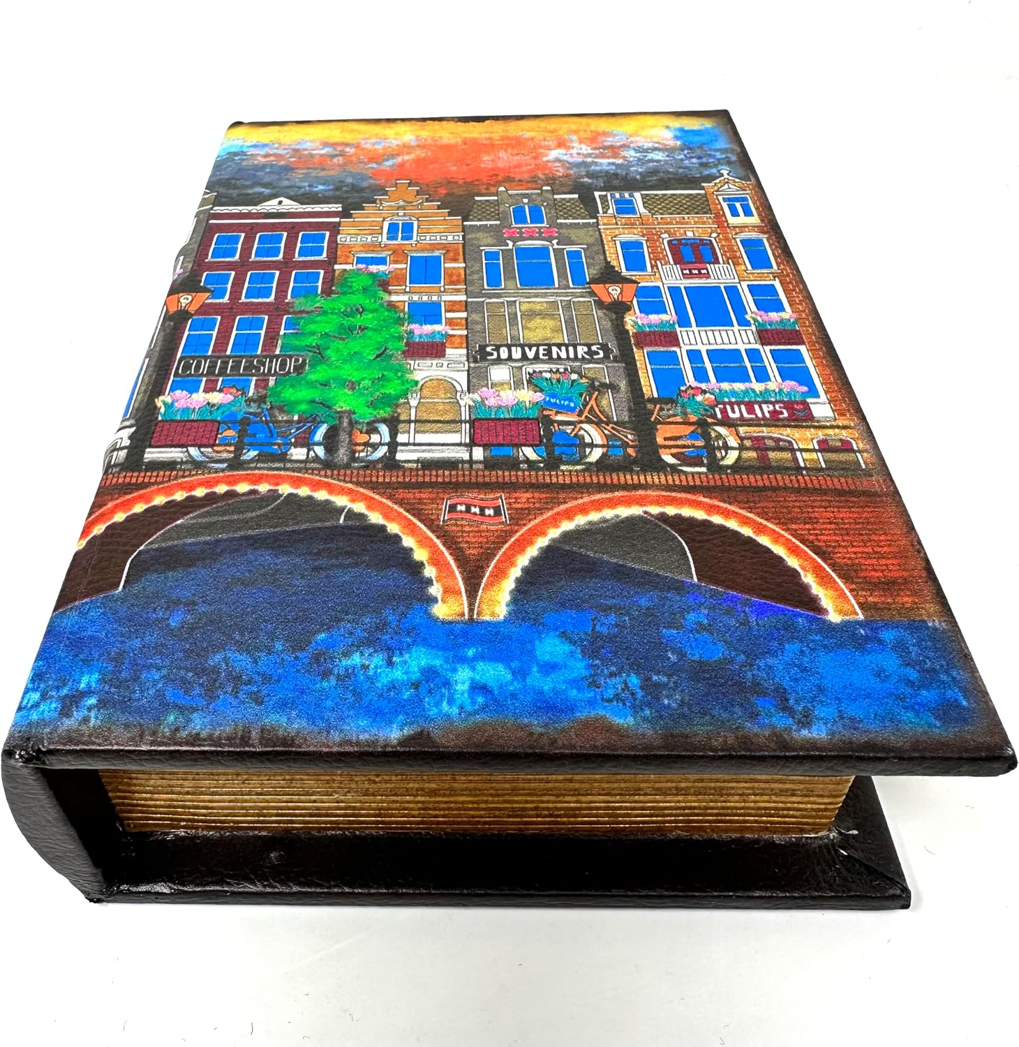 Rigasz Small Wooden Storage Rolling Book Box - Amsterdam : Amazon.co.uk ...