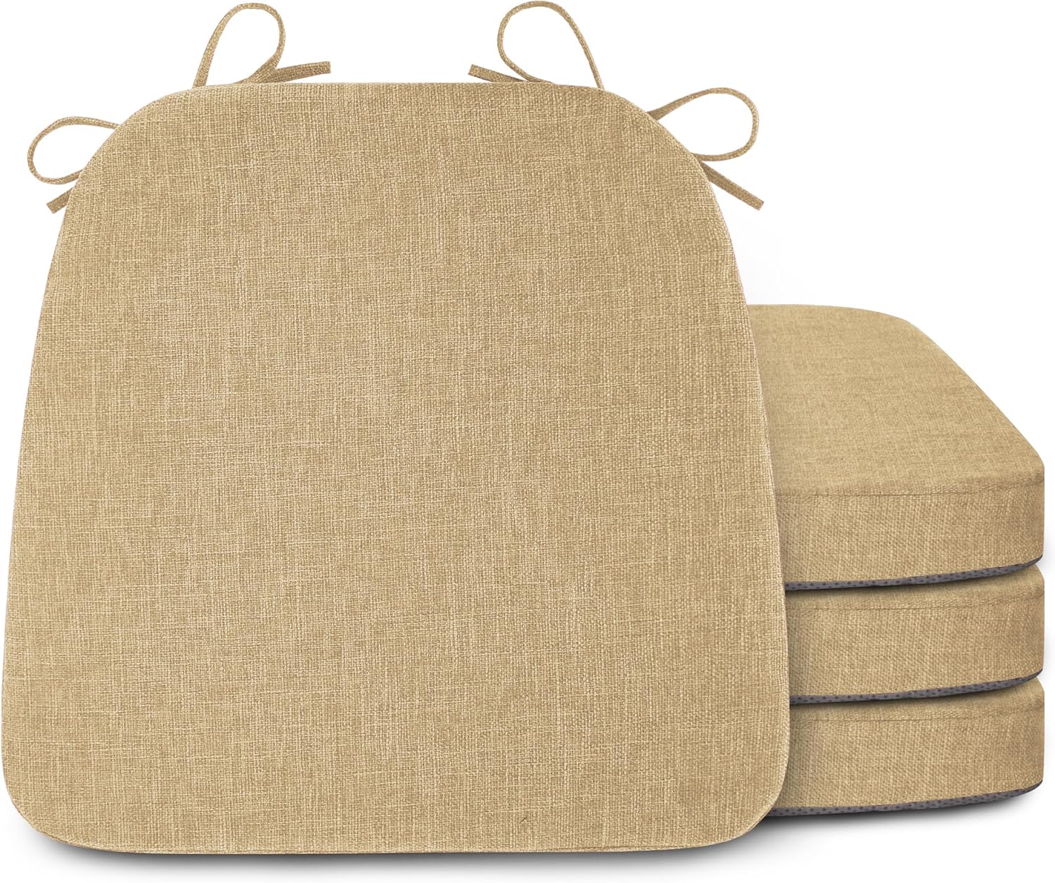 Amazon.com: FlyGulls Memory Foam Chair Cushions Set of 4 Chair Pads for ...