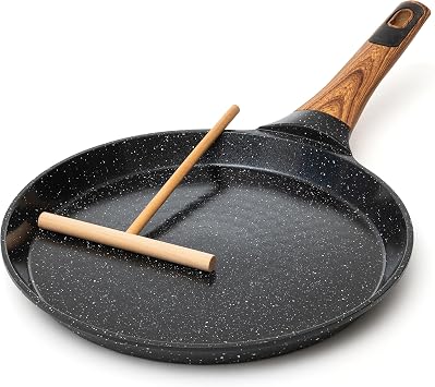 Amazon.com : Moss & Stone 9.5-Inch Nonstick Crepe Pan with Spreader ...