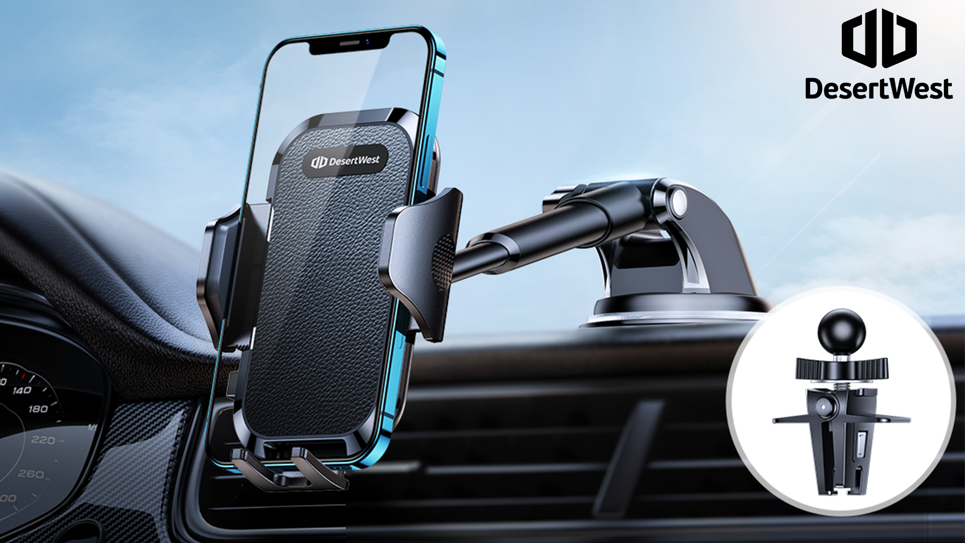 How to install the car phone holder in dashboard?