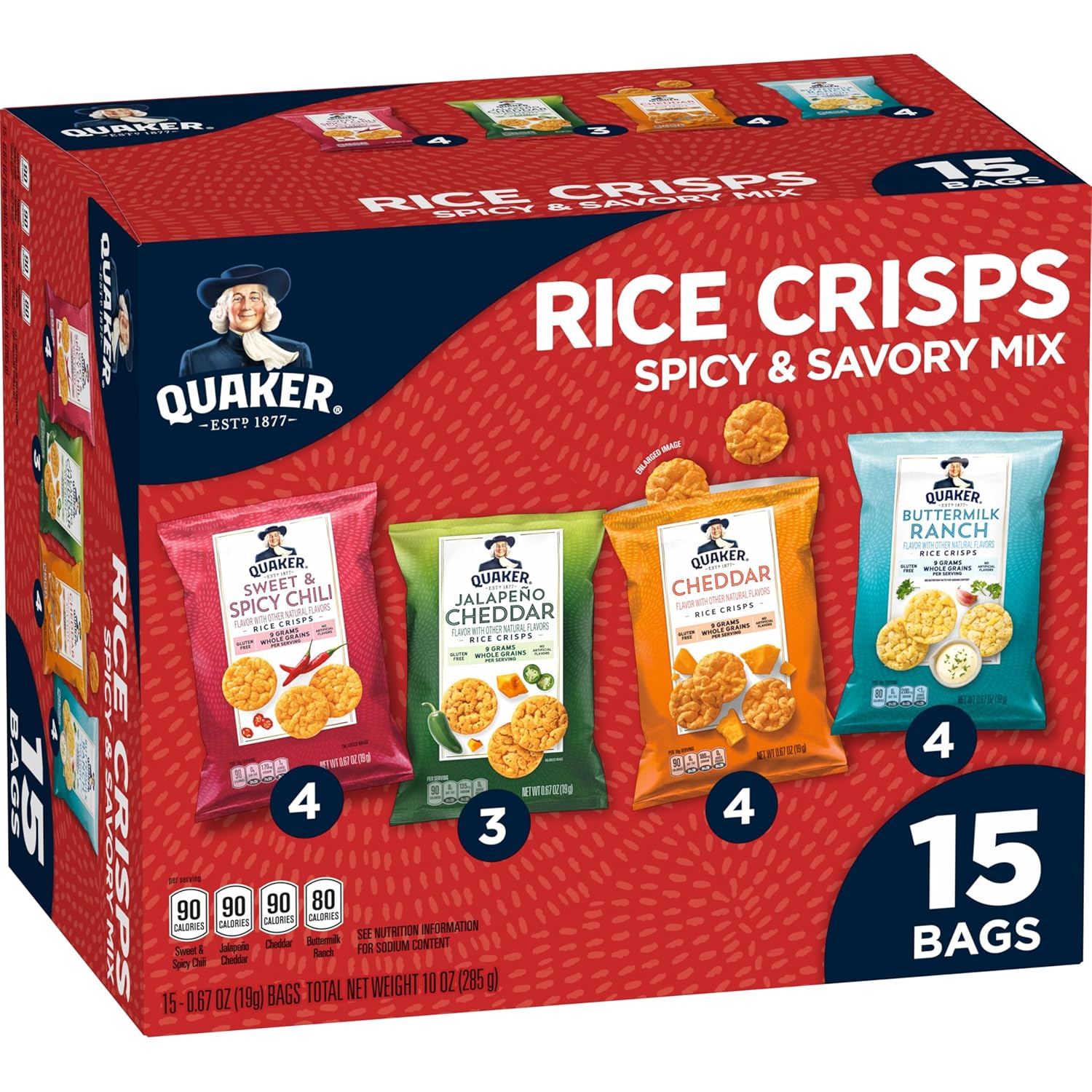 Amazon.com: Quaker Rice Crisps, 4 Flavor Spicy and Savory Variety Mix ...