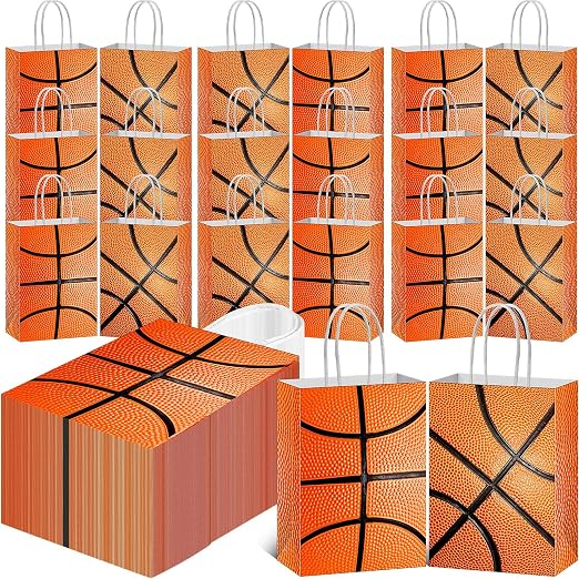 Amazon.com: Skyygemm 100 Pcs Basketball Party Gift Bags 8.6 x 5.9 x 3.1 ...