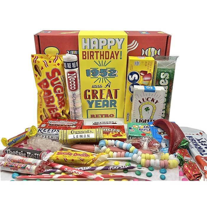 Buy RETRO CANDY YUM ~ 1952 70th Birthday Gift Box Nostalgic Candy Mix ...