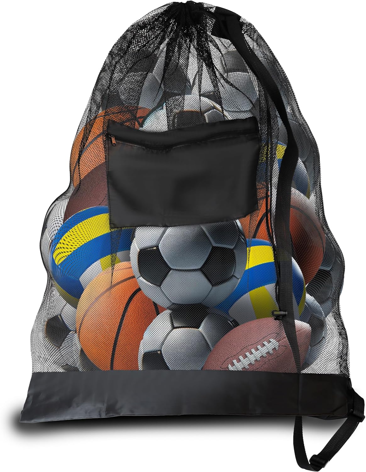 Amazon.com : C CRYSTAL LEMON Large Mesh Soccer Ball Bag - Durable ...