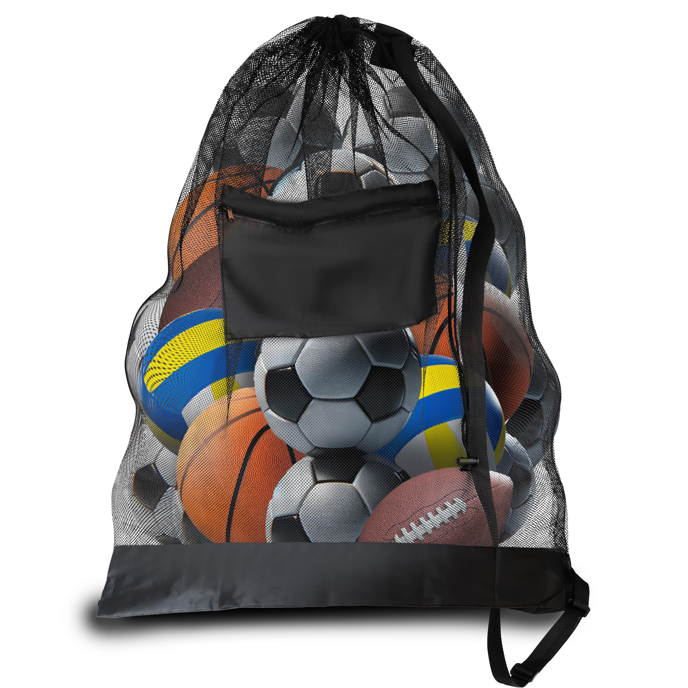 Amazon.com : C CRYSTAL LEMON Large Mesh Soccer Ball Bag - Durable ...