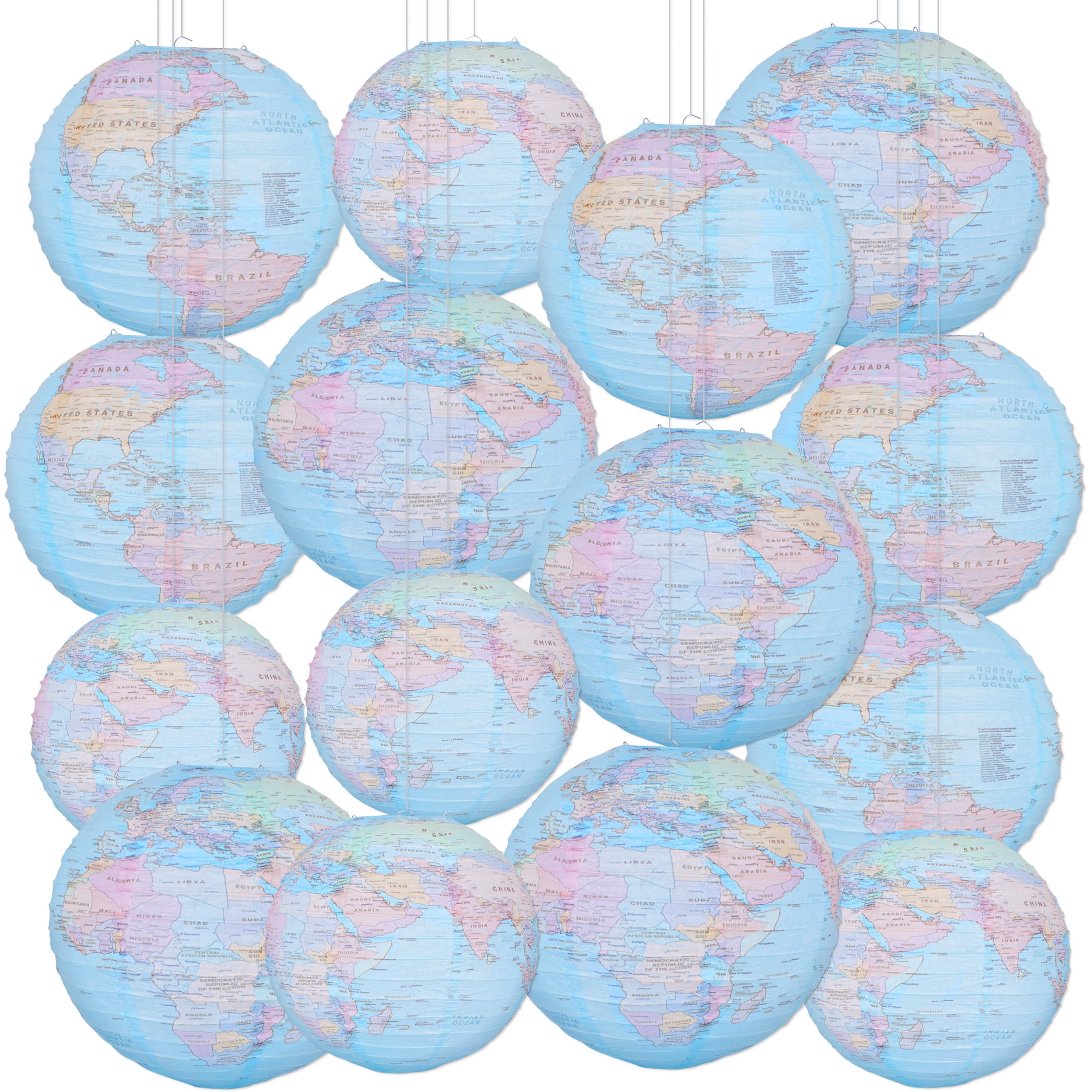 Paper Globe Template Pdf Travel Decor Producto: Retisee 12 Pcs 10 Inch ...