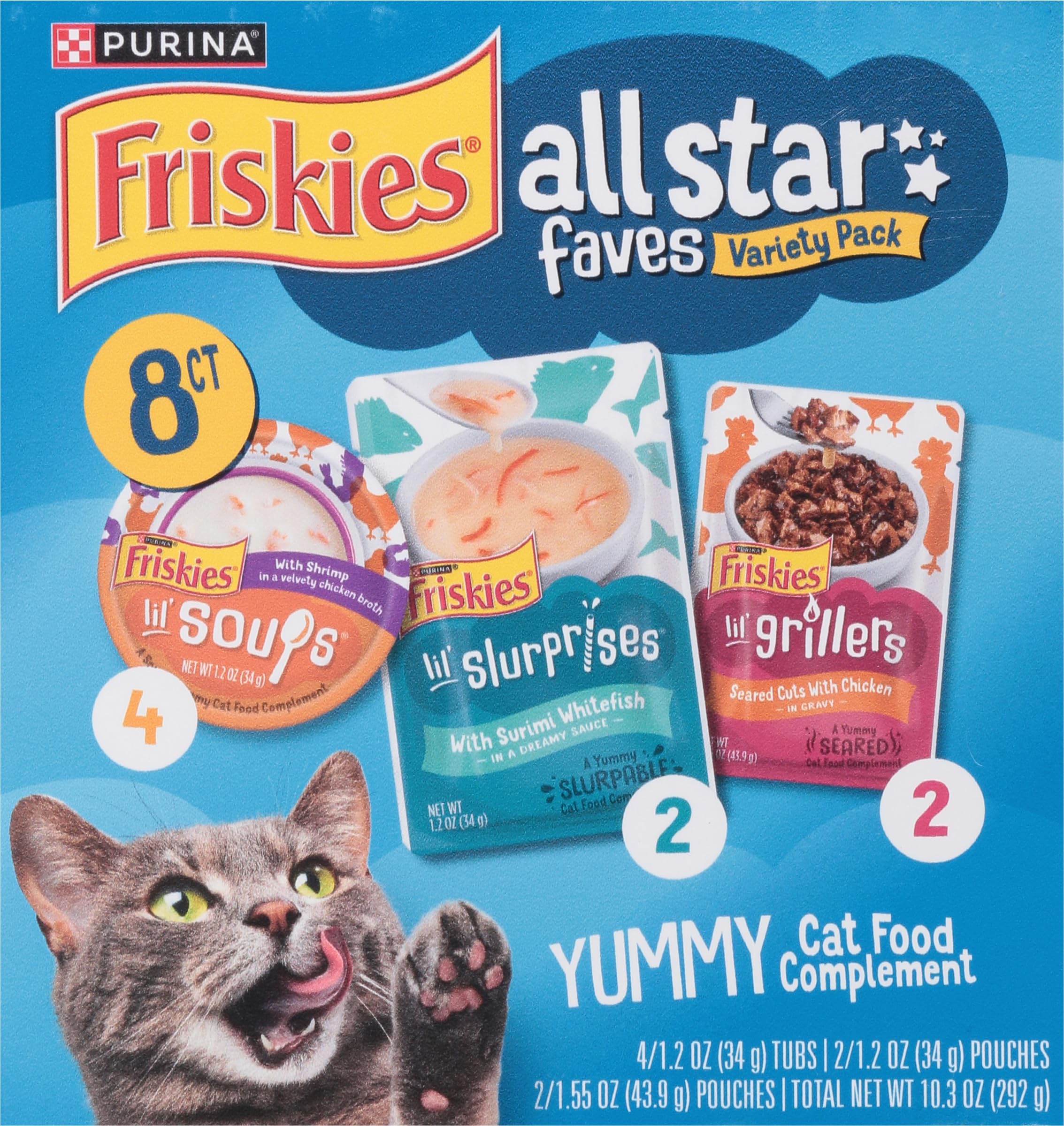 Amazon.com : Friskies, All Star Faves Cat Food Complements Lil Soups ...