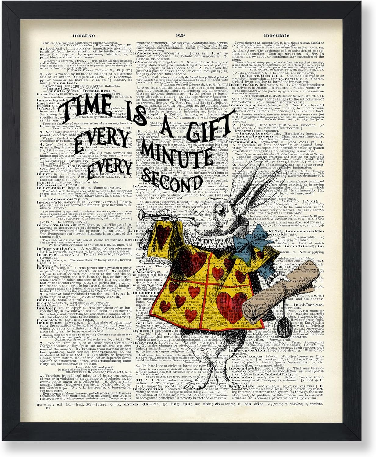 Amazon.com: Poster Master Dictionary Art Poster - Time Is A Gift Print ...