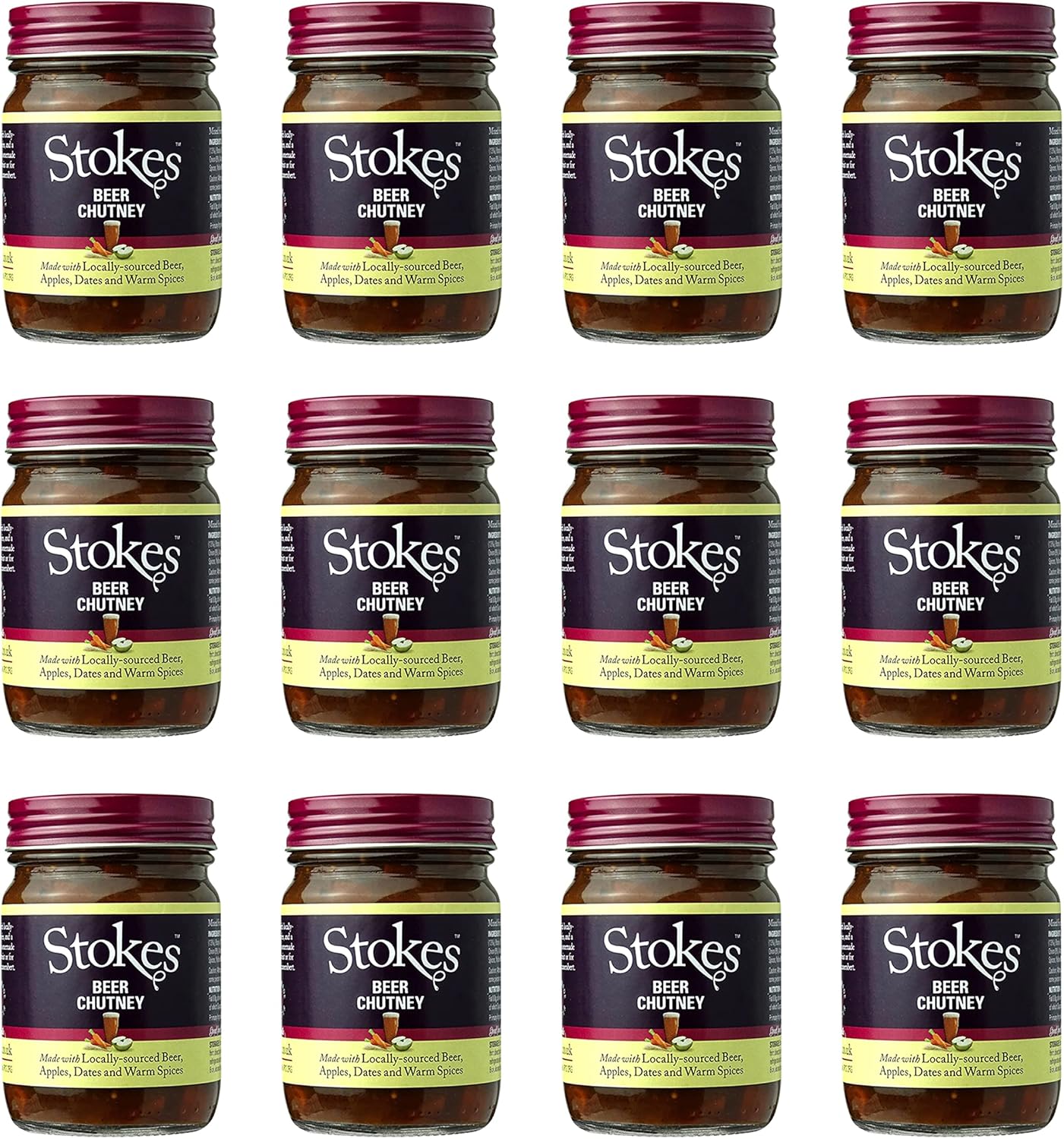 Stokes – Beer Chutney 250g - Pack of 12 : Amazon.co.uk: Grocery