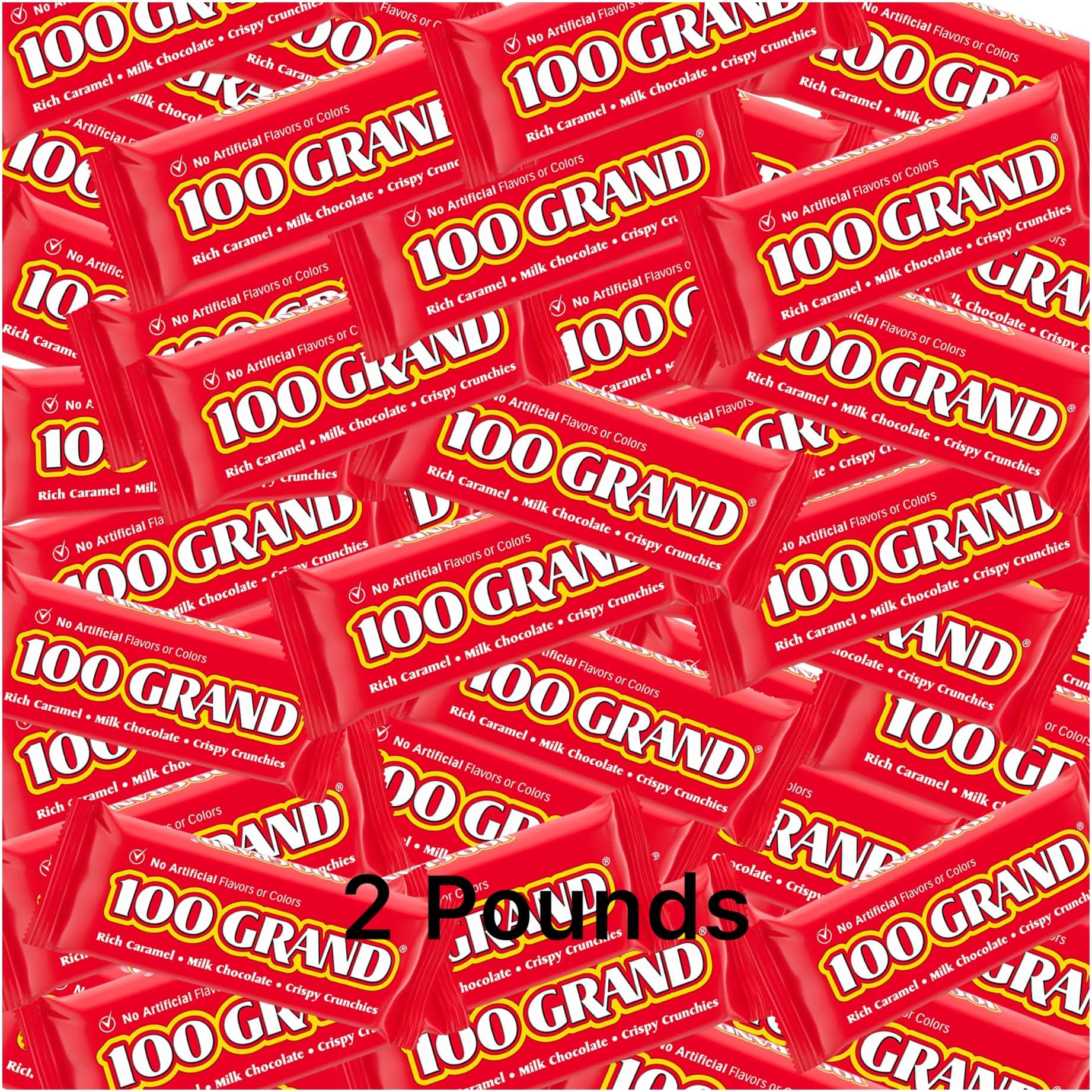 Amazon.com: 100 Grand Milk Chocolate Candy Bars, Fun Size Bulk ...