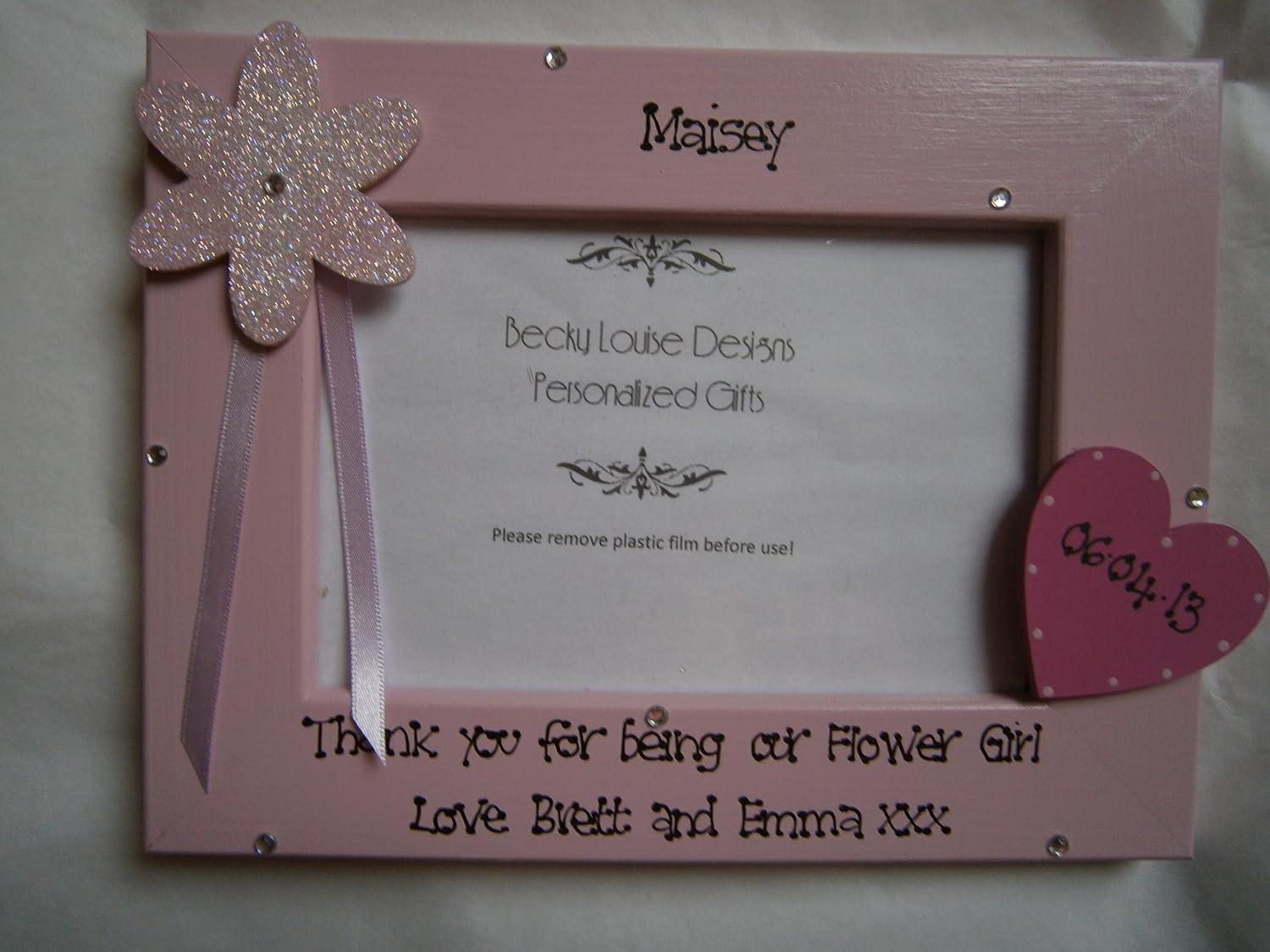 Amazon.com: Personalised Flower Girl Photo Frame: Home & Kitchen