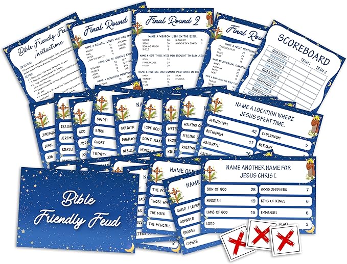 Amazon.com: FTRZX Bible Friendly Feud Game for Adults, Christian ...