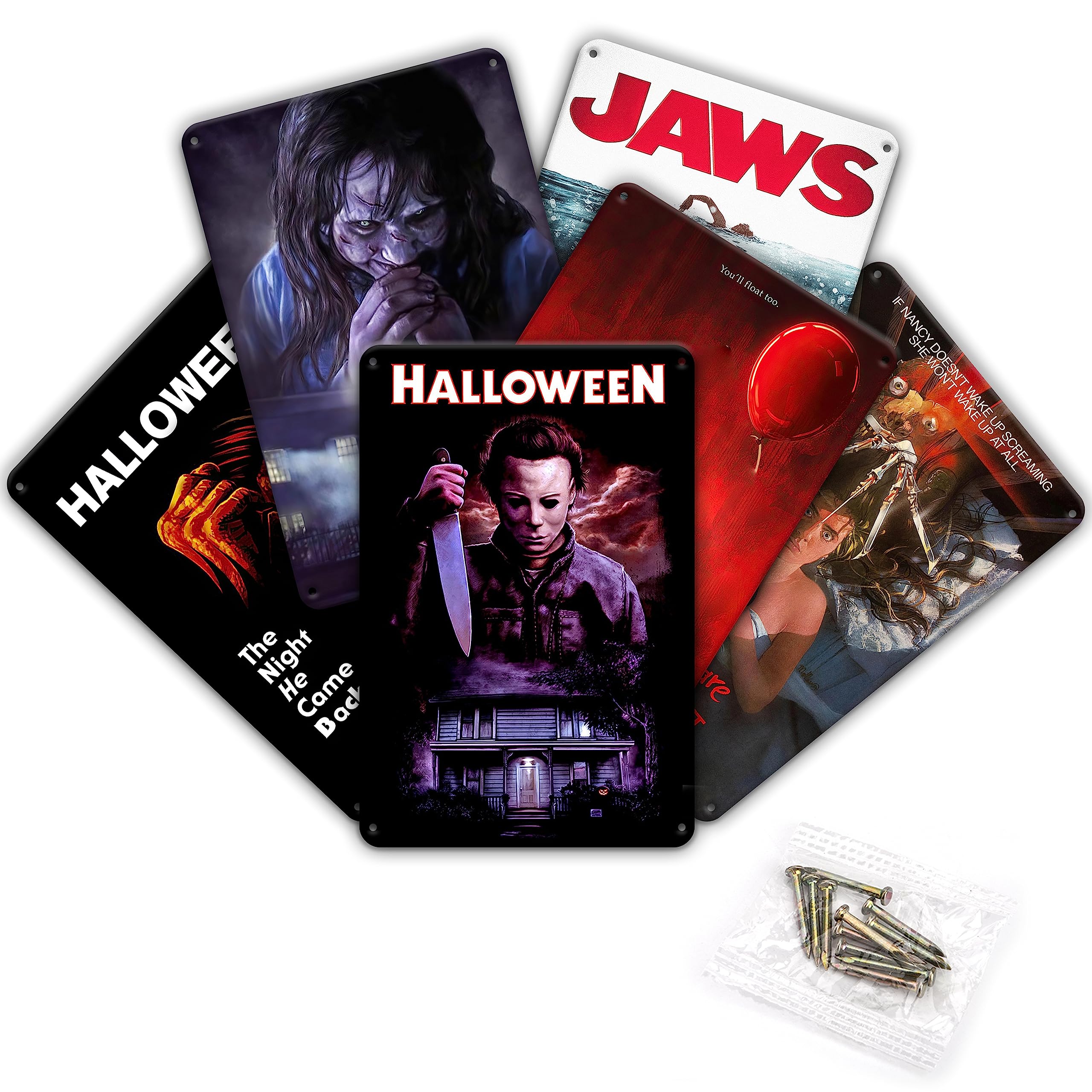 Amazon.com : Moriso Horror Movie Tin Metal Sign (6 Packs 8×12 Inch with ...