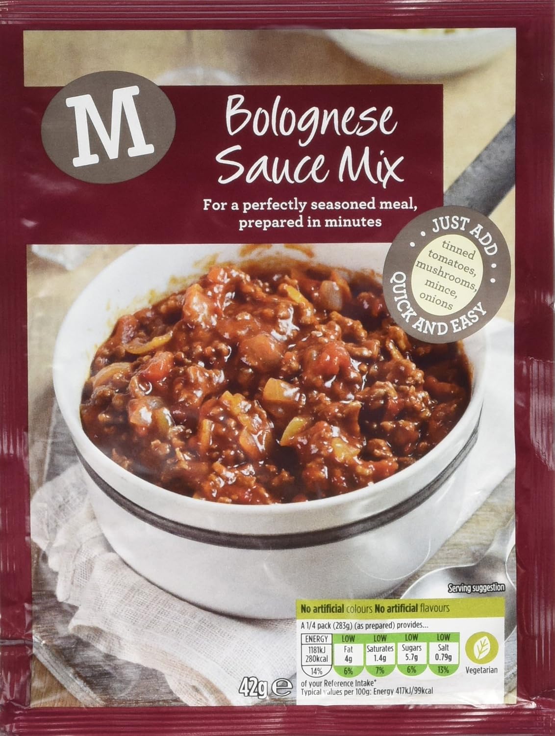 Morrisons Bolognese Sauce Mix, 42g : Amazon.co.uk: Grocery