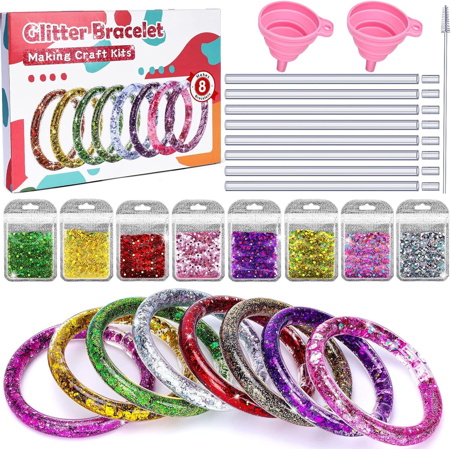MuMua Kids Bracelet Making Kits Gifts: Toys Age 5 6 7 8 9 10 Arts and ...