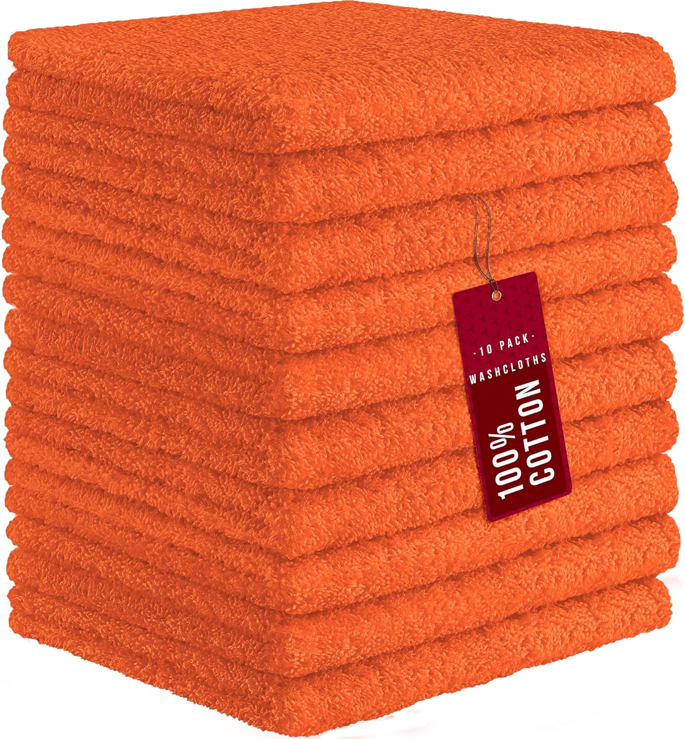 Amazon.com: DecorRack 10 Pack 100% Cotton Wash Cloth, Luxurious Soft ...