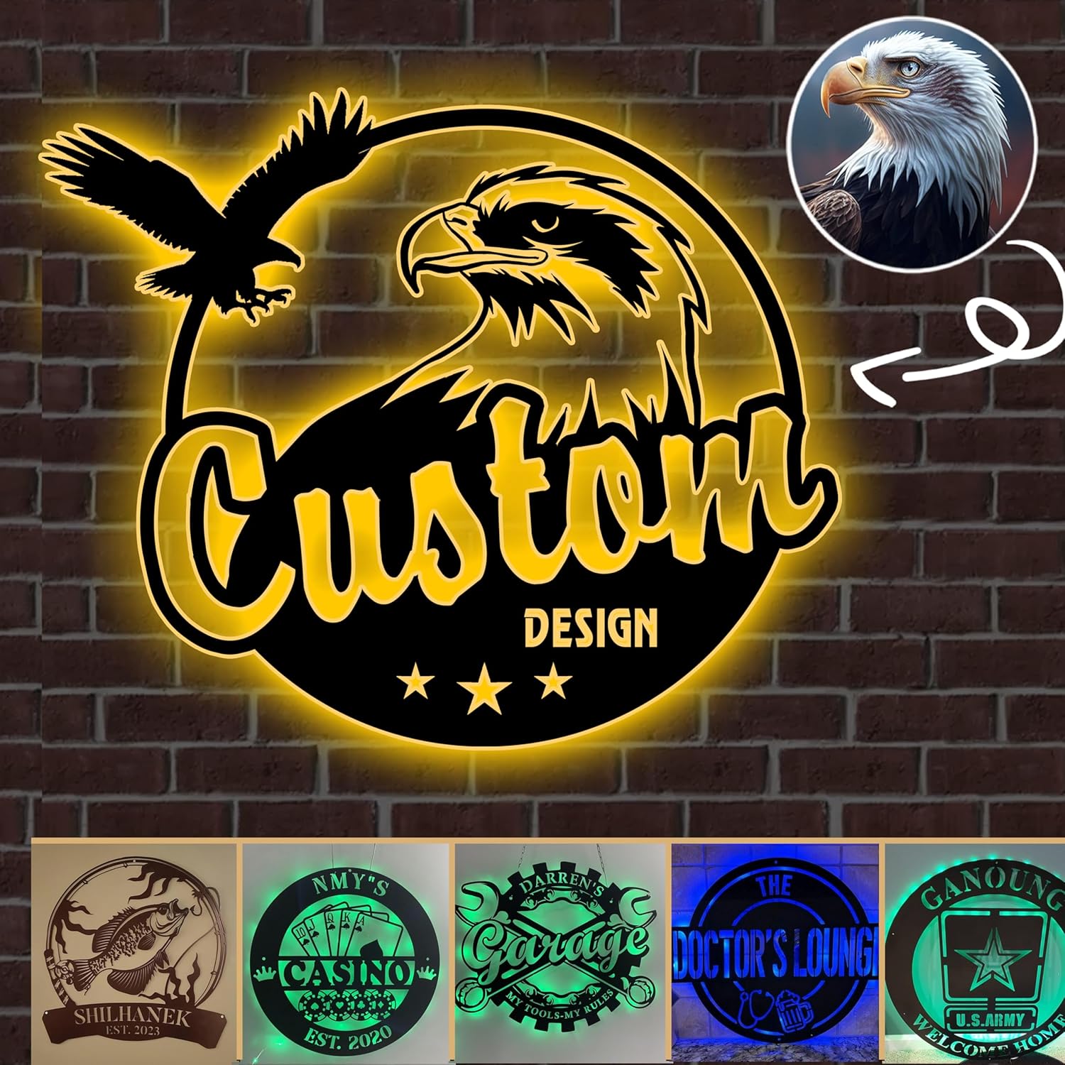 Amazon.com : Metal Logo Sign, Custom Metal Sign, Personalized Metal ...