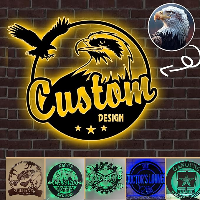 Amazon.com : Metal Logo Sign, Custom Metal Sign, Personalized Metal ...