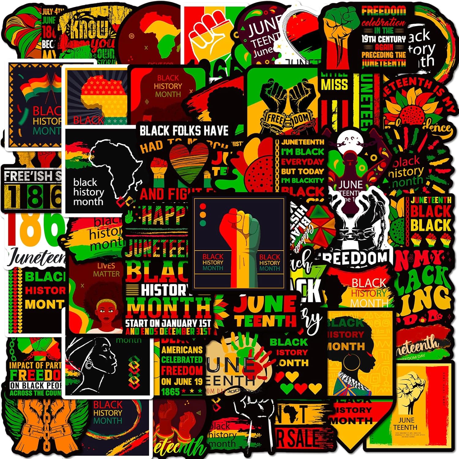 Amazon.com : Juneteenth Gift Tags Sticker Freedom Day Lable Stickers ...