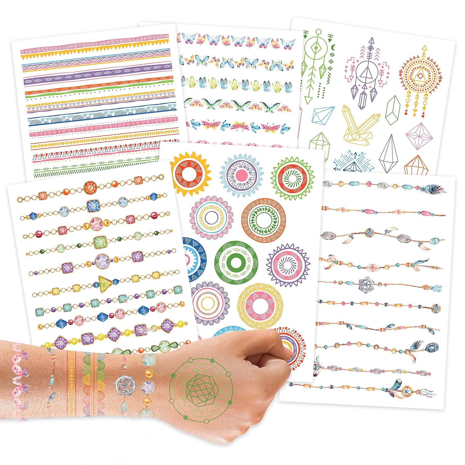 Papierdrachen 100 Metallic-Tattoos zum Aufkleben - Hautfreundliche ...
