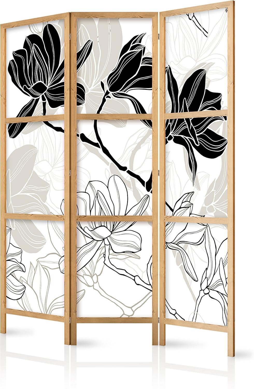 murando Paravento Fiori 3 parti Stampa unilaterale su tela in TNT ...